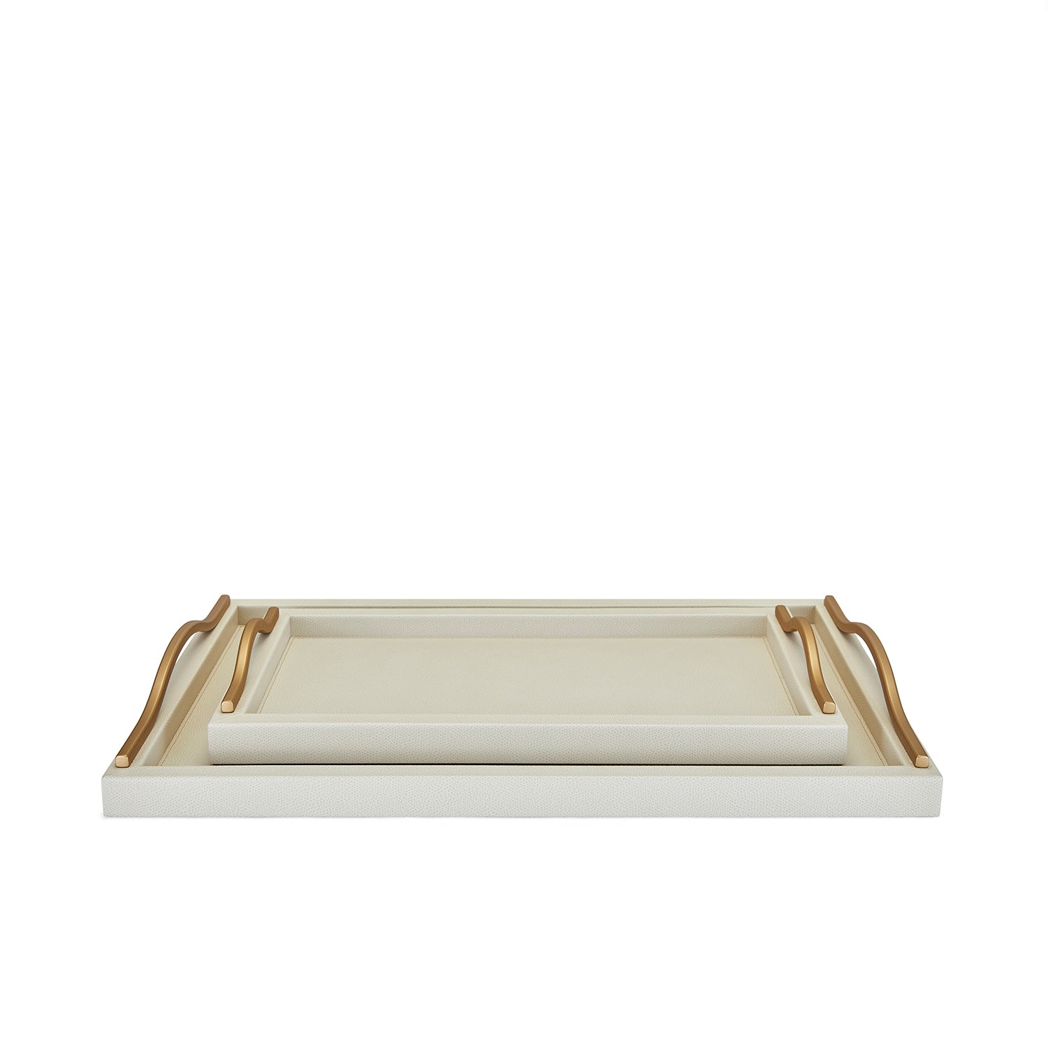 Ferdinand Leather Tray with Satin Brass Handle – Katharine Pooley Shop