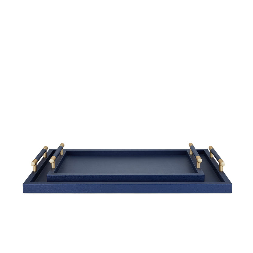 Hugo Navy Leather Tray – Katharine Pooley Shop